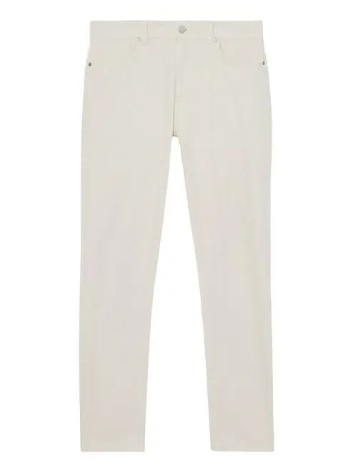 REISS Picton Slim-fit Tapered-leg Stretch-denim Jeans - White