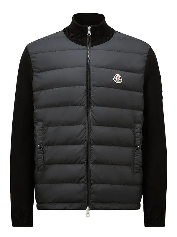 Moncler Padded Zip-up Cardigan - Black