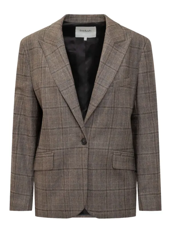 Ba&sh Checked Blazer - Brown