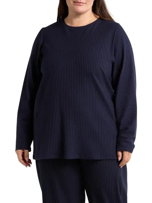 Eileen Fisher Rib Tunic Top - Ink