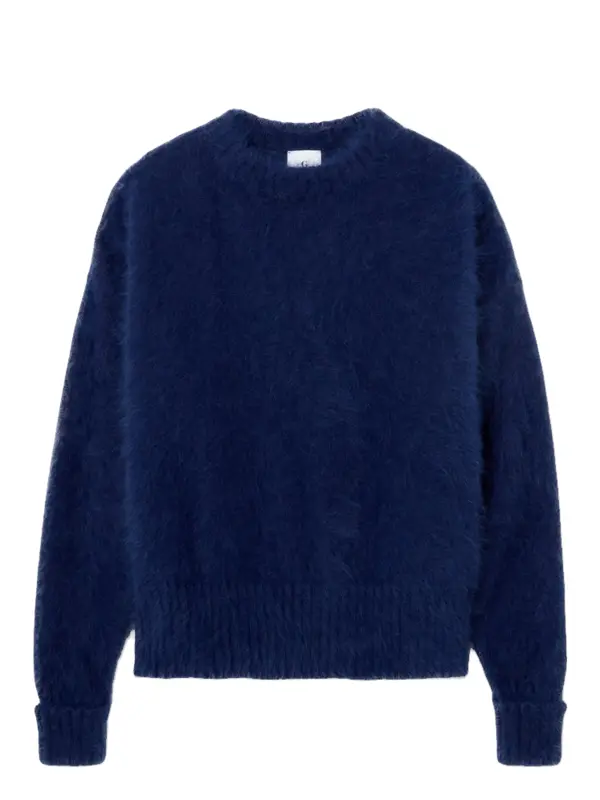 G. LABEL BY GOOP Oversized Angora Crewneck - Cobalt Blue