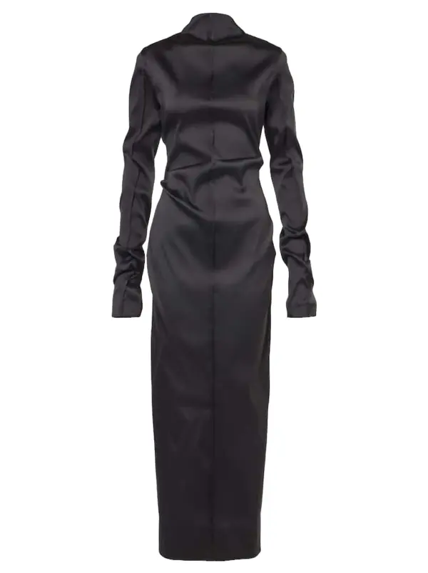 Acne Studios Draped Twill Gown - Black