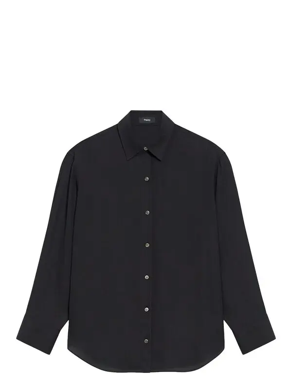 Theory Boyfriend Shirt - Black