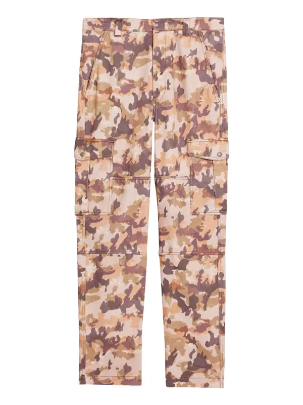 Isabel Marant Elyo Camouflage-print Jeans - Pastel Orange