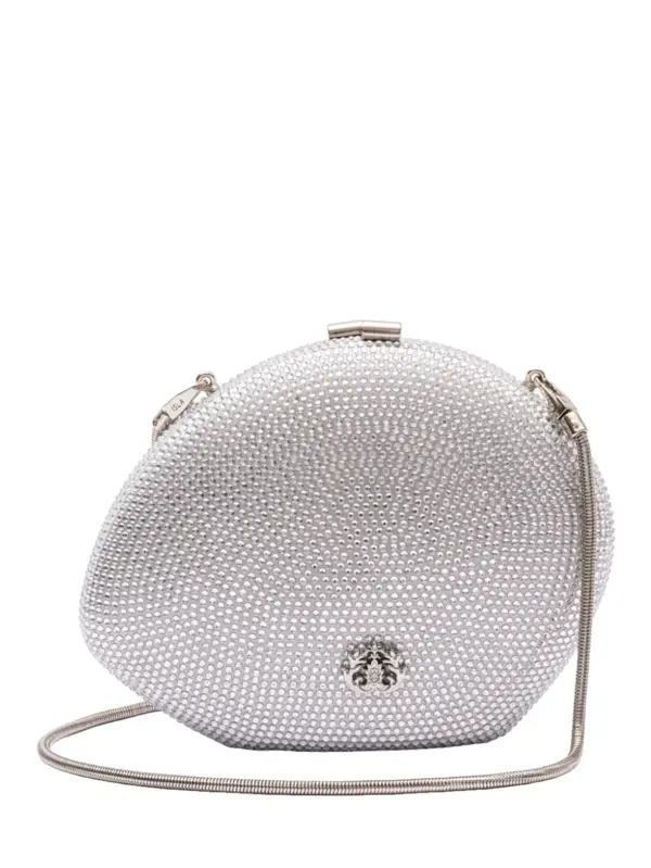 ISLA Crystal-embellished Clutch - Silver