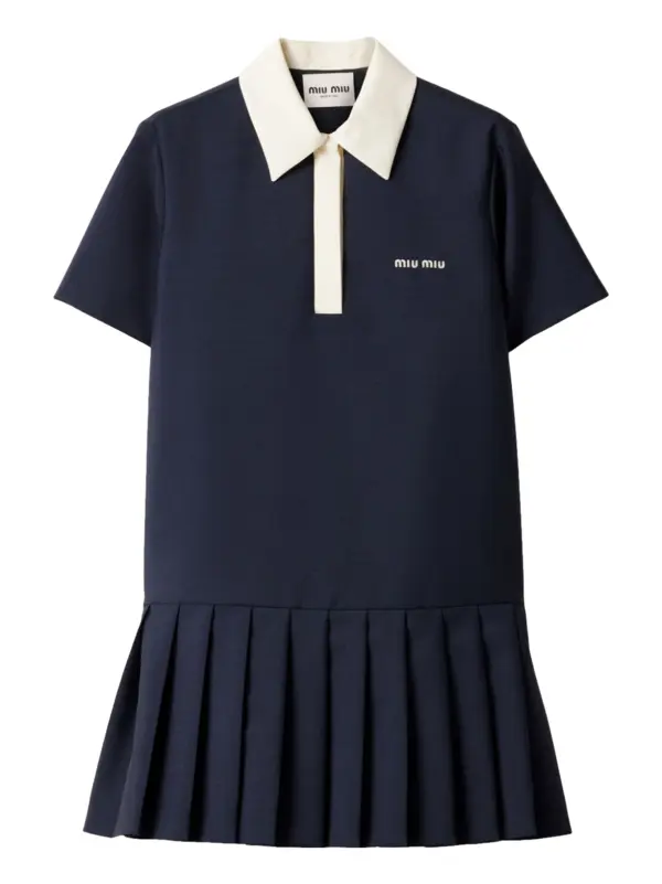 Miu Miu Mohair-wool Blend Mini Dress - Blue