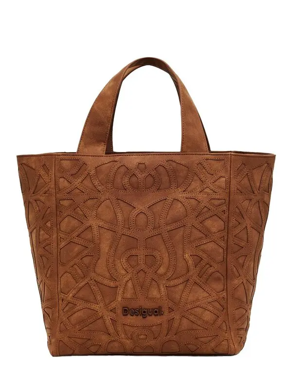 Desigual Oasis Faux Leather Satchel - Chocolate