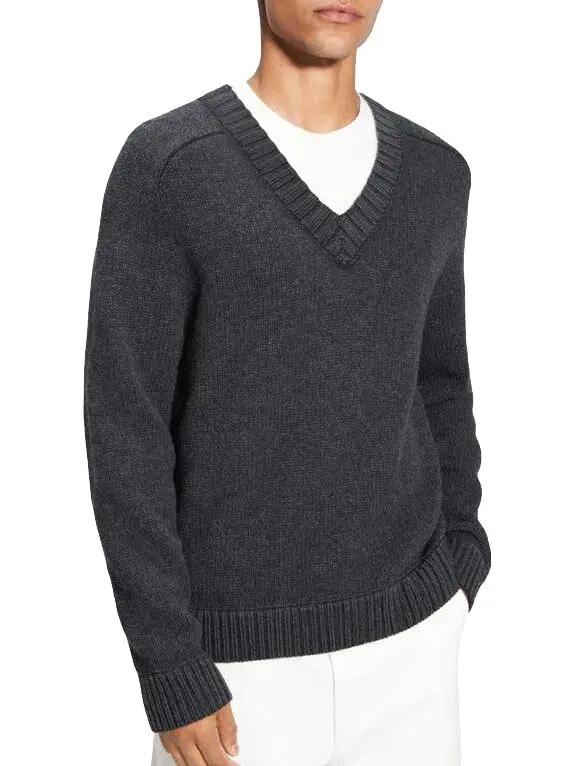 Theory Heavy Wool Blend Sweater - Pestle Melange