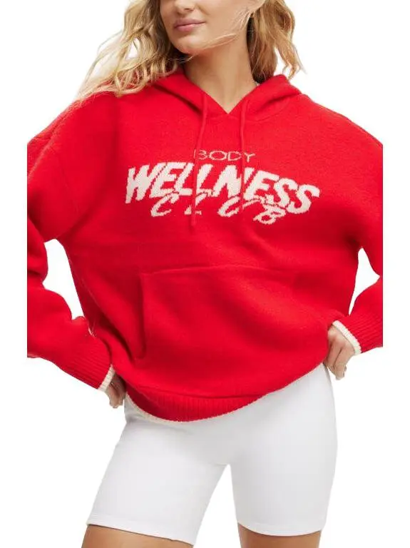 Cotton:on Knitted Premium Hoodie - Raspberry Body Wellness Club