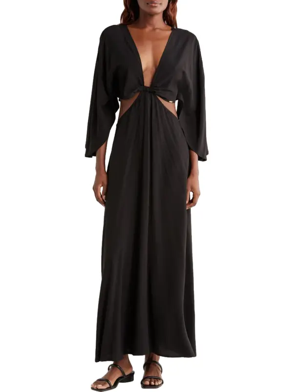 BOAMAR Avalon Cutout Maxi Dress - Black