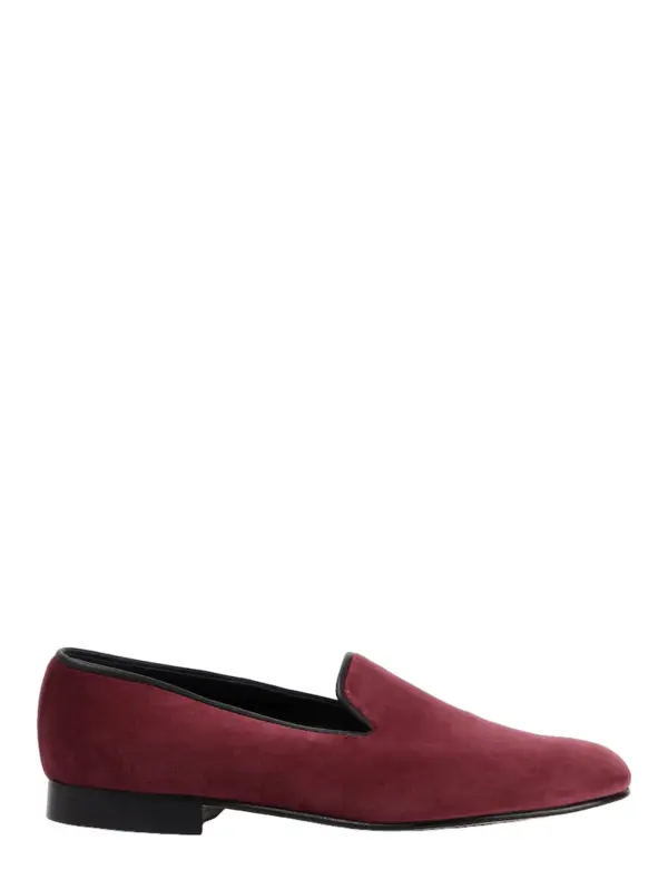 George Cleverley Albert Velvet Loafers - Burgundy