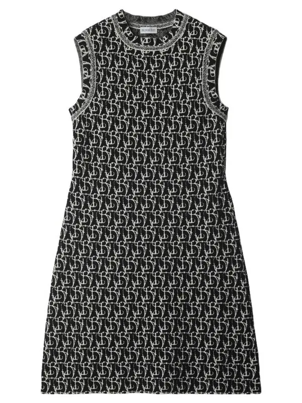 Burberry B Charm Wool Blend Dress - Black