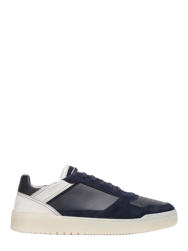 Brunello Cucinelli Panelled Leather Sneakers - Blue
