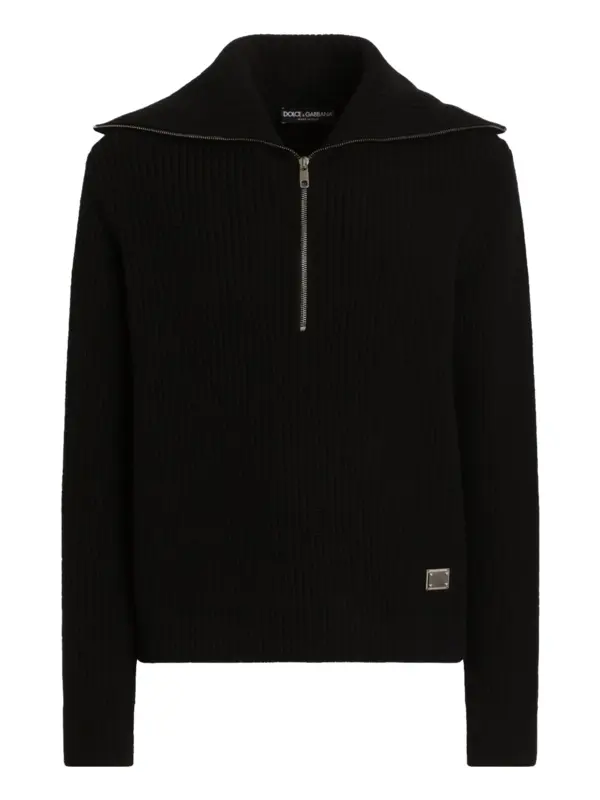 Dolce & Gabbana Fisherman's-knit Sweater - Black