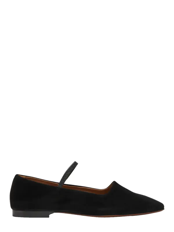 ATP ATELIER Petina Suede Mary Jane Flats - Black