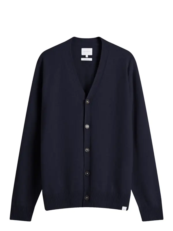 Norse Projects Standard Lambswool Knit Cardigan - Dark Navy