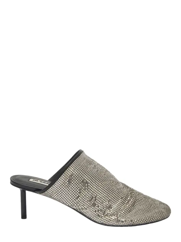 JIL SANDER Sequin-mesh Mules - Grey