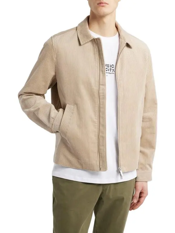 LES DEUX Marchall Corduroy Coach's Jacket - Light Desert Sand