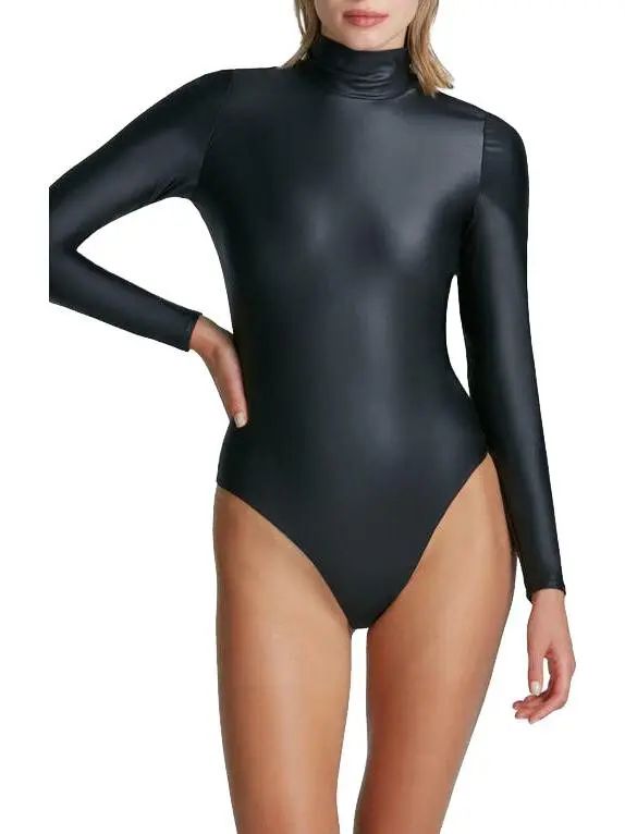 Commando Matte Metallic Long Sleeve Bodysuit - Oxide