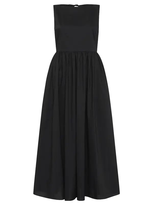 Matteau Tie Back Midi Dress - Black