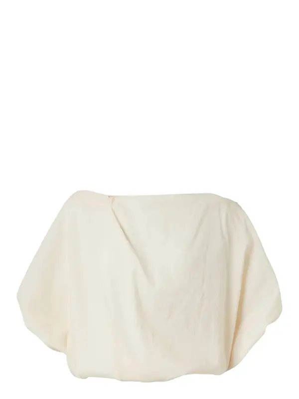 Khaite Niles Cotton And Silk Organza Top - White
