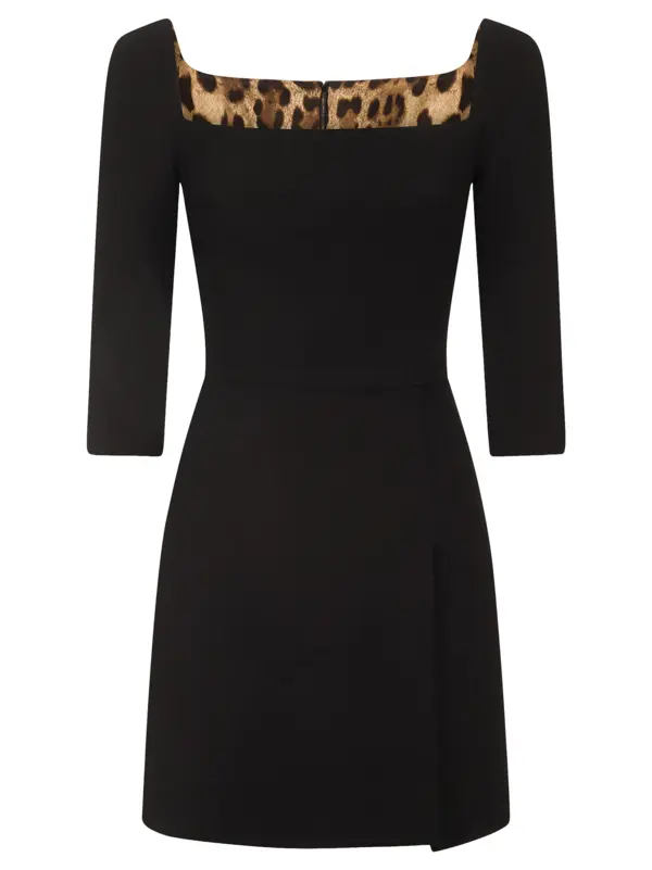 Dolce & Gabbana Short Crepe Dress - Black