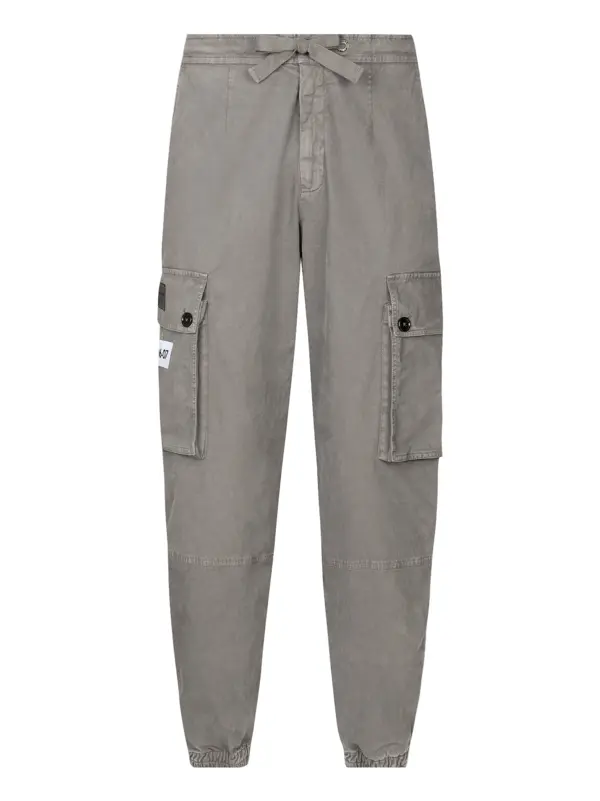 Dolce & Gabbana Wide-leg Cotton Cargo Pants - Grey