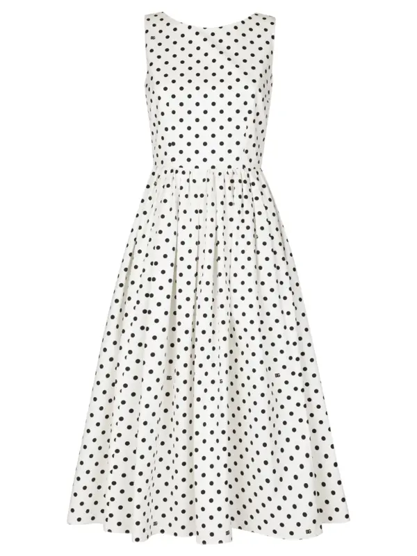 Dolce & Gabbana Cotton Poplin Polka-dot Circle Dress - Print