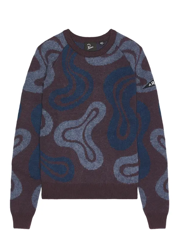 PARRA Stupid Lava Lamp Knitted Pullover - Dark Mahogany