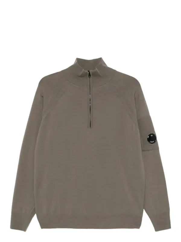 C.P. COMPANY Lens-detailed Sweater - Green