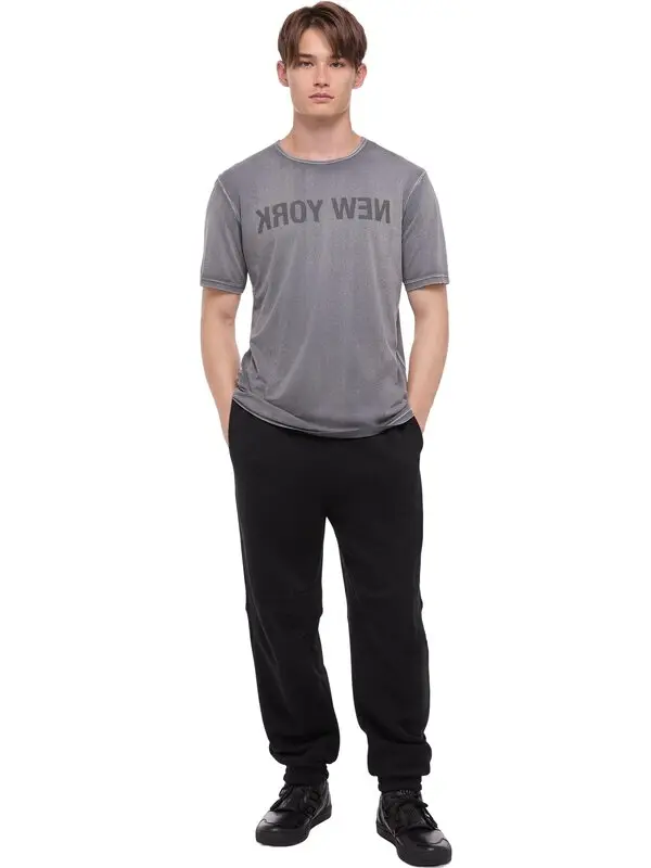 Helmut Lang Garment-dyed New York Tee - Gunmetal