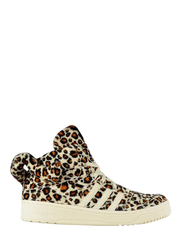Adidas Jeremy Scott Leopard Tail High-top Sneakers - Tan