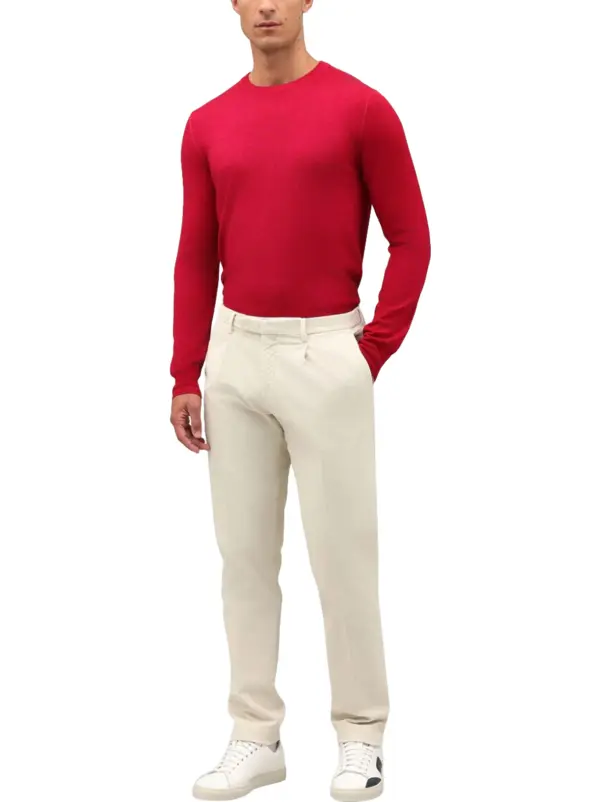 Boglioli Corduroy Loose-fit Trousers - White