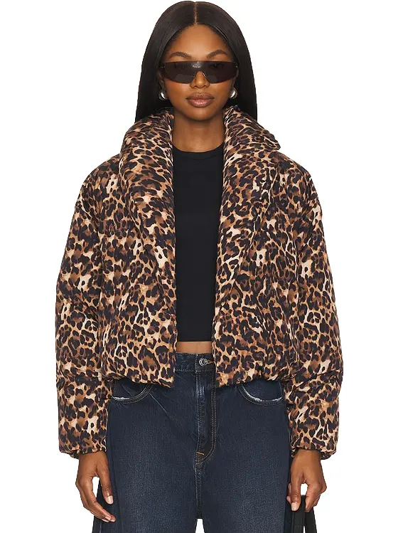 Steve Madden Evy Padded Jacket - Leopard