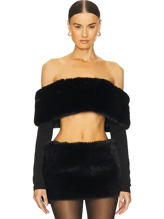 LOBA Sasha Cropped Top - Black