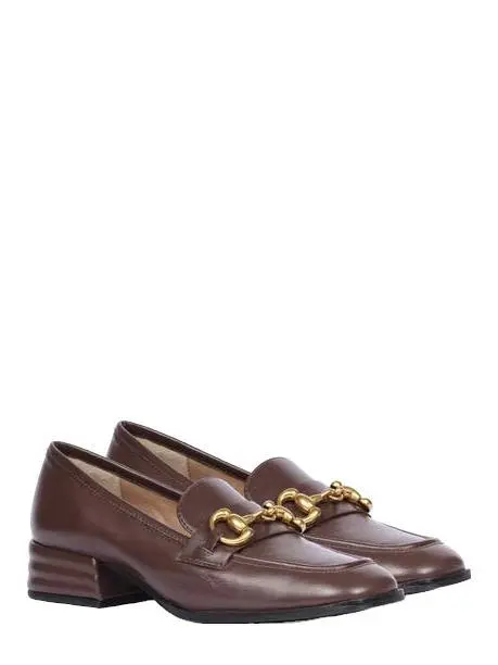 SAINT G Abelia Bit Loafer Pump - Coffee