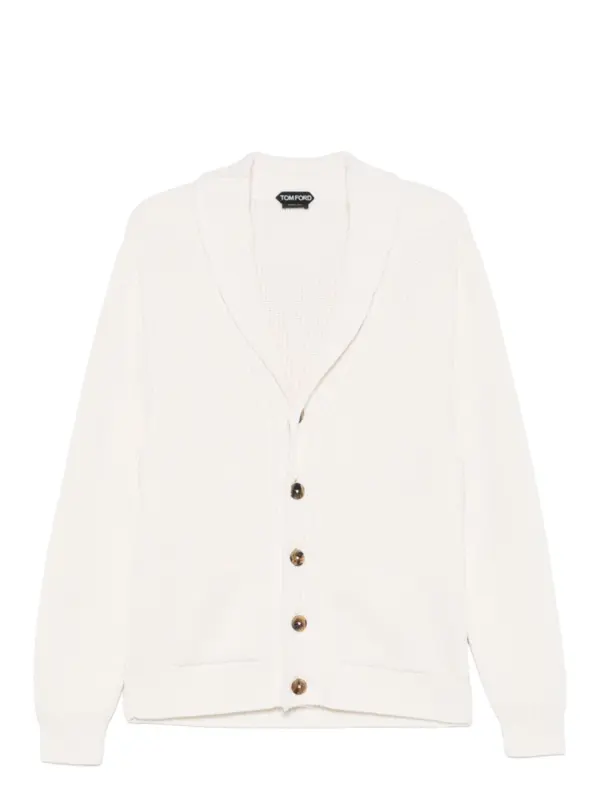 TOM FORD Shawl-lapel Cardigan - White