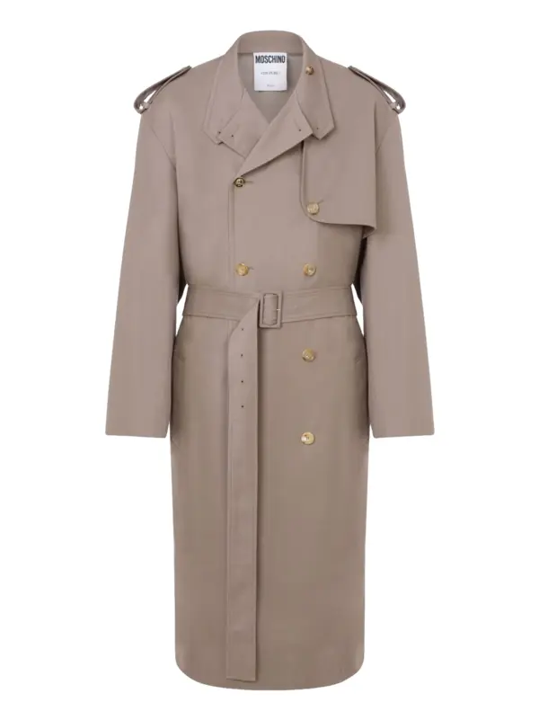 Moschino Double-breasted Trench Coat - Neutrals
