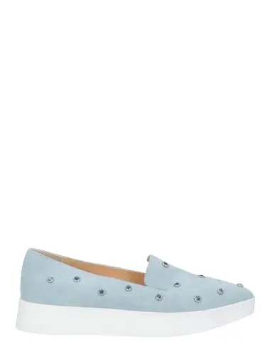 APEPAZZA Loafers In Suede With Crystal Appliqués - Blue