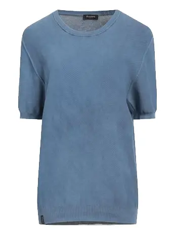 AROVESCIO Knitted Cotton Sweater - Blue