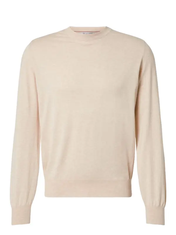 Brunello Cucinelli Cotton Sweater - Beige