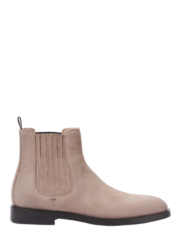 Brunello Cucinelli Suede Chelsea Boots - Beige