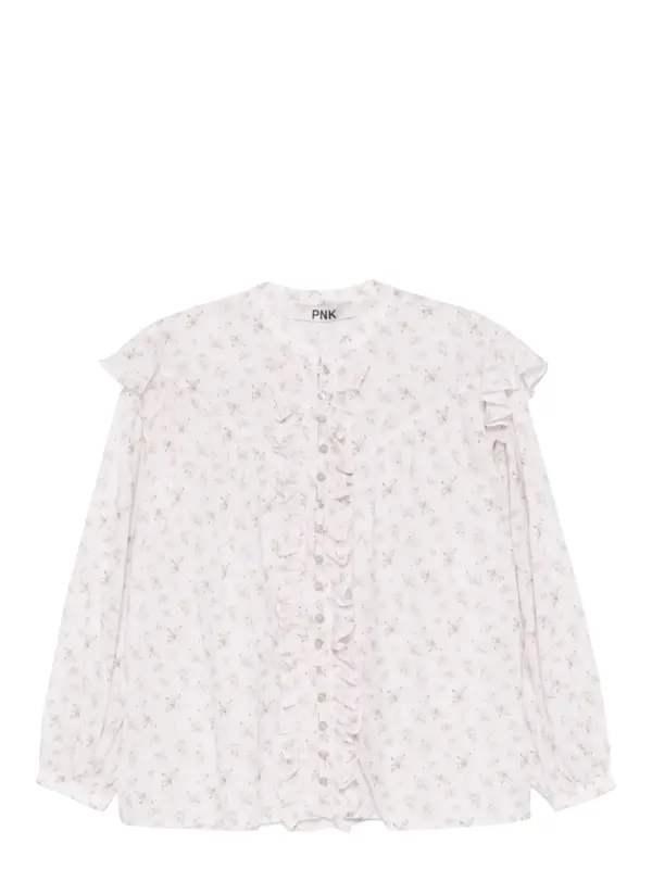PNK Floral-print Blouse - White