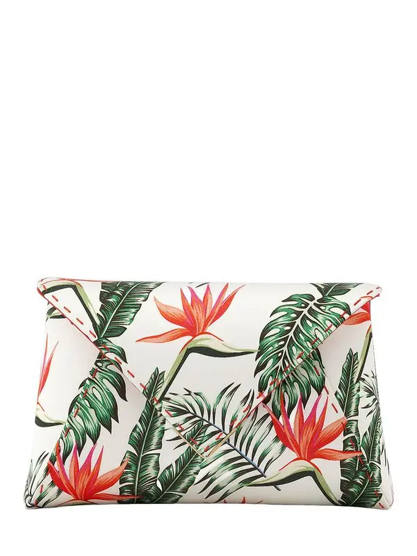 Tyler Ellis Lee Small Pouchet Clutch Bag - Birds Of Paradise