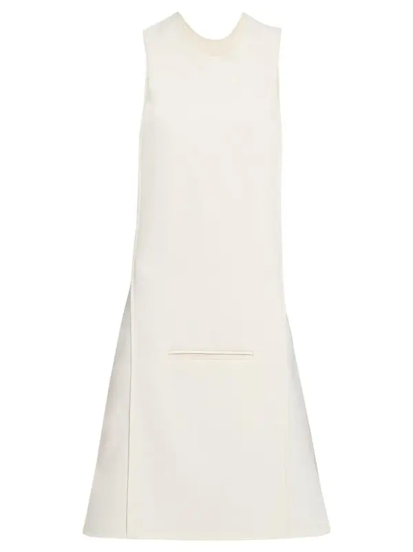 COURREGES Oblique Hooded Dress - Natural