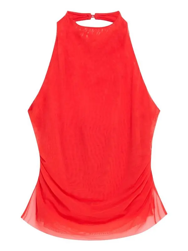 Sir The Label Jacques Mesh Halter Top - Red