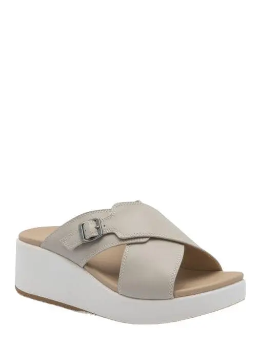 ABEO Solstice Cross Flatform Slides - Beige - Metatarsal