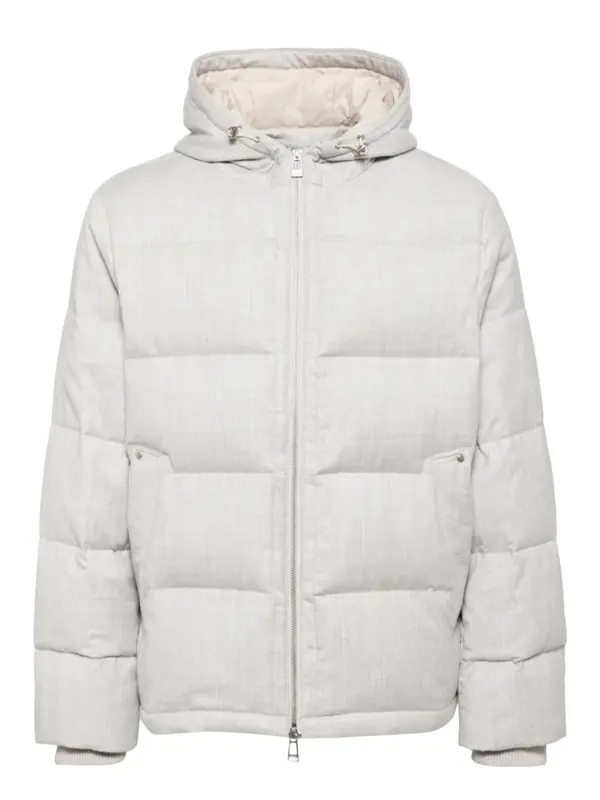 MAN ON THE BOON. On The Boon Hooded Padded Jacket - Grey