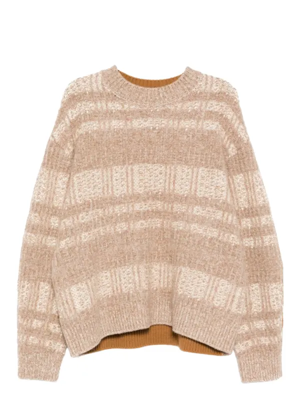 CROQUIS Plaid-check Jacquard Sweater - Brown