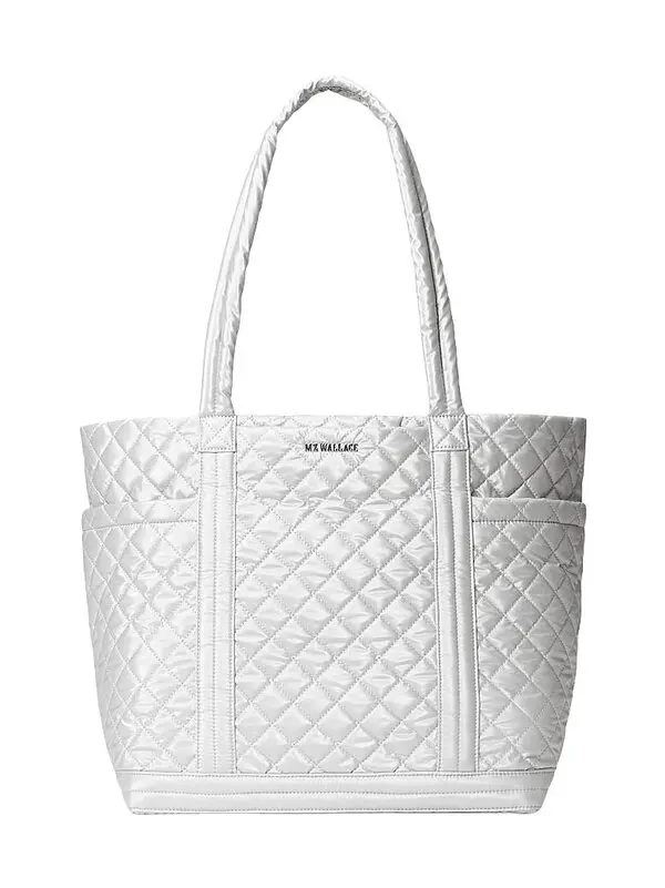 Mz Wallace Large Empire Tote - Oyster Metallic/silver